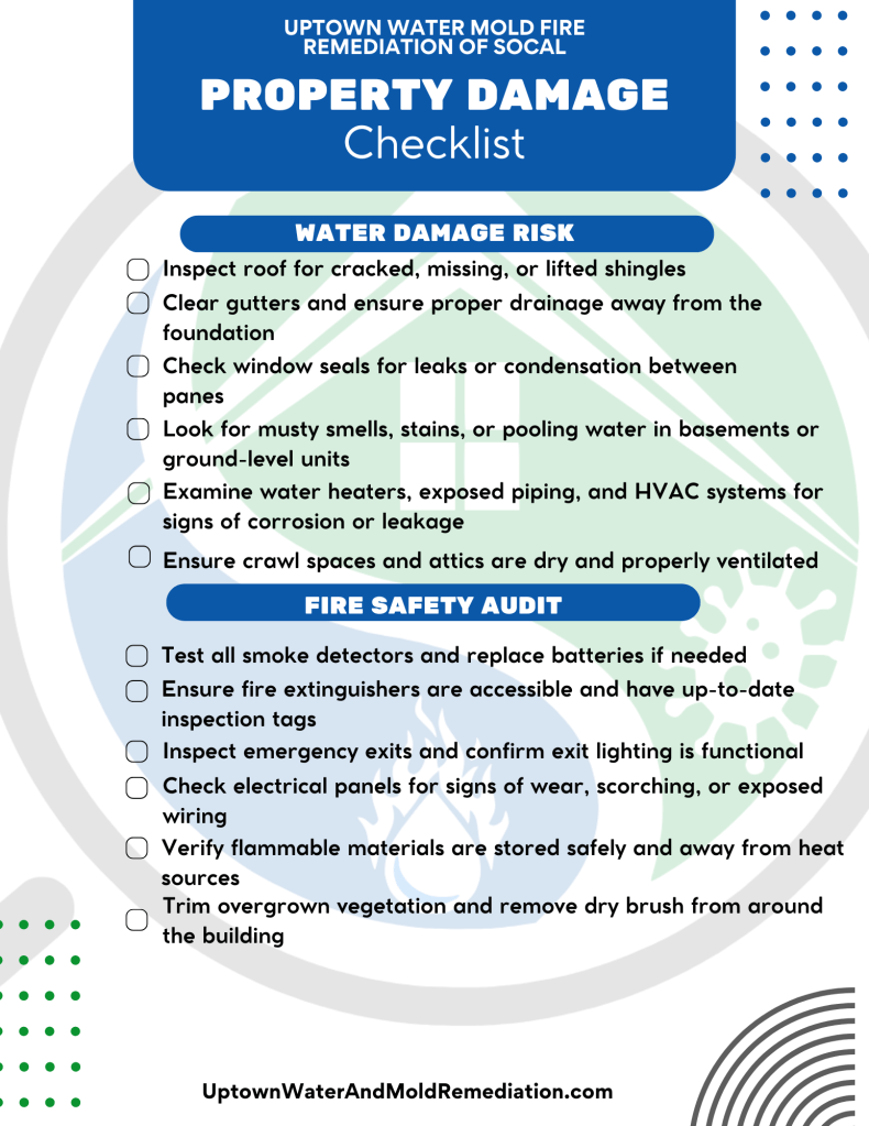 Annual Property Inspection Checklist for Water and Fire Risks – Uptown ...
